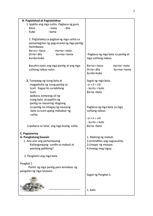 Cot detailed lesson plan filipino 1 | DOCX Cot detailed lesson plan filipino 1 | DOCX