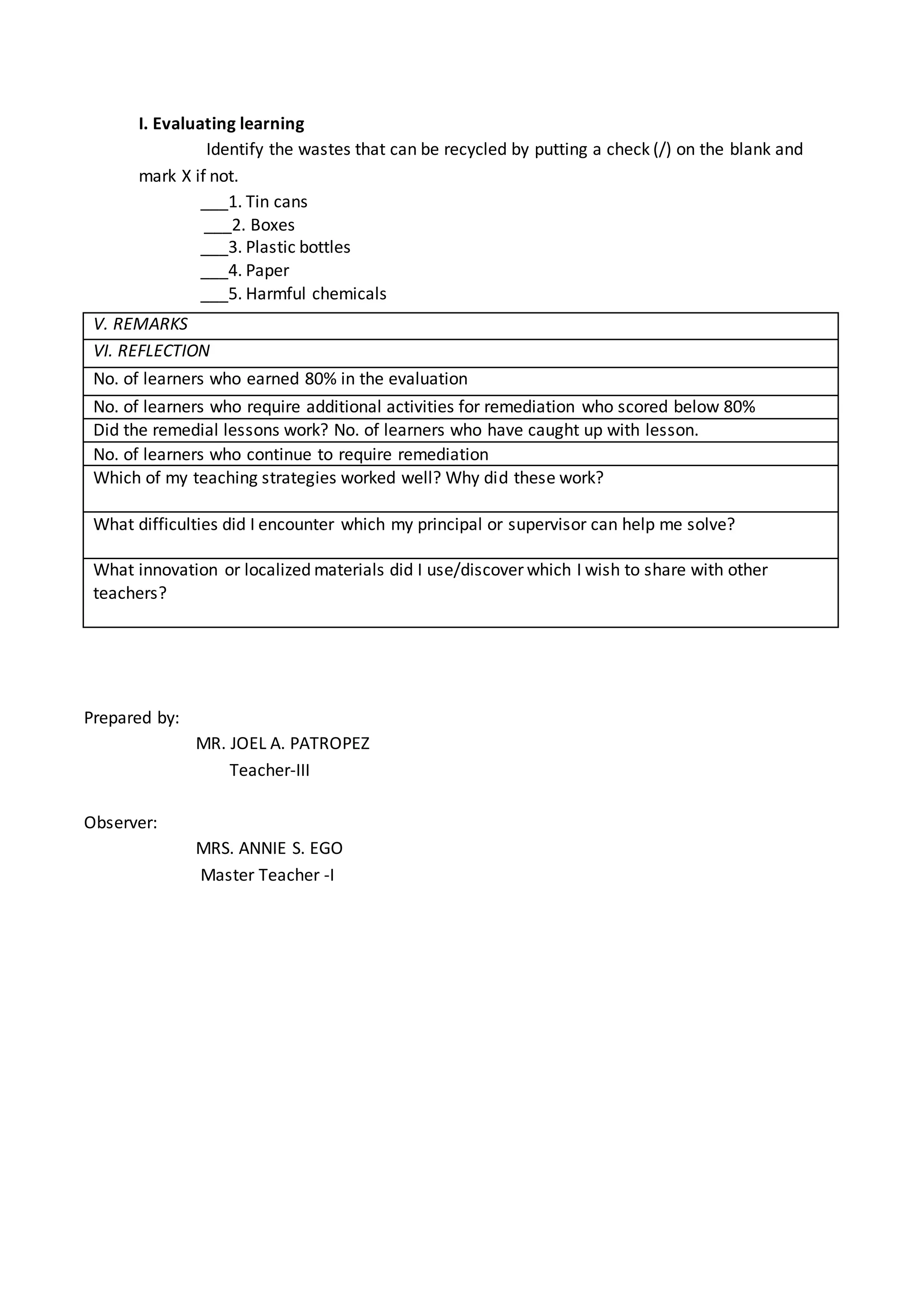 Cot detailed lesson plan in health vi | DOCX