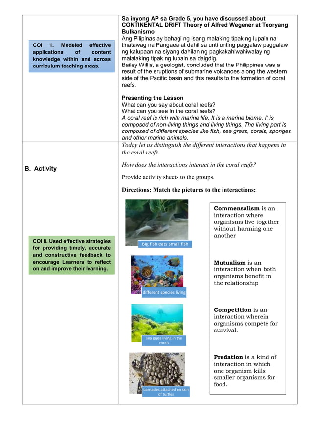 COT Lesson Plan in Science 6 Q2 W6 .docx | Biological Sciences | Science
