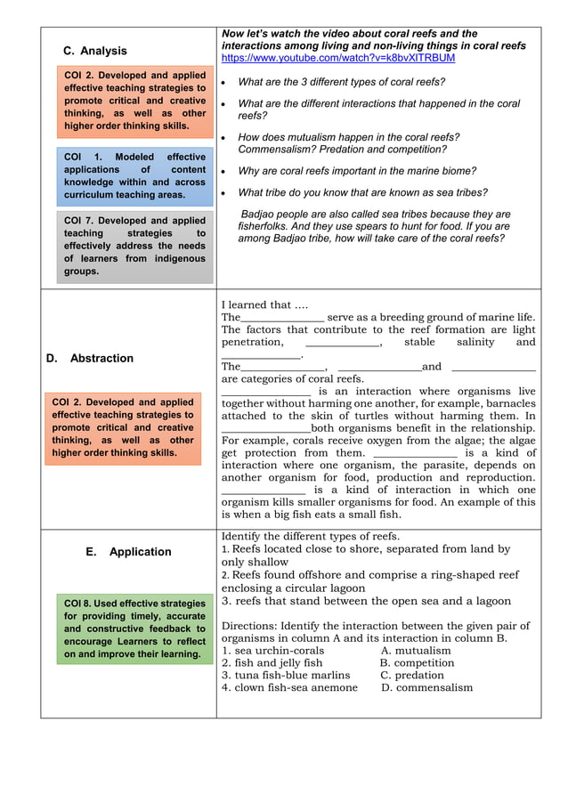 COT Lesson Plan in Science 6 Q2 W6 .docx | Biological Sciences | Science