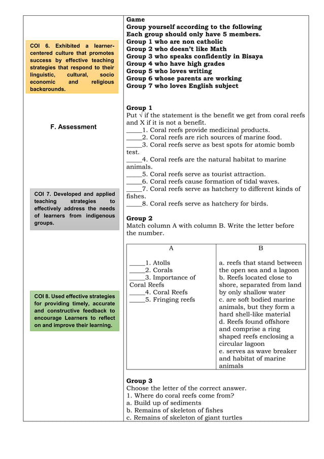 COT Lesson Plan in Science 6 Q2 W6 .docx | Biological Sciences | Science