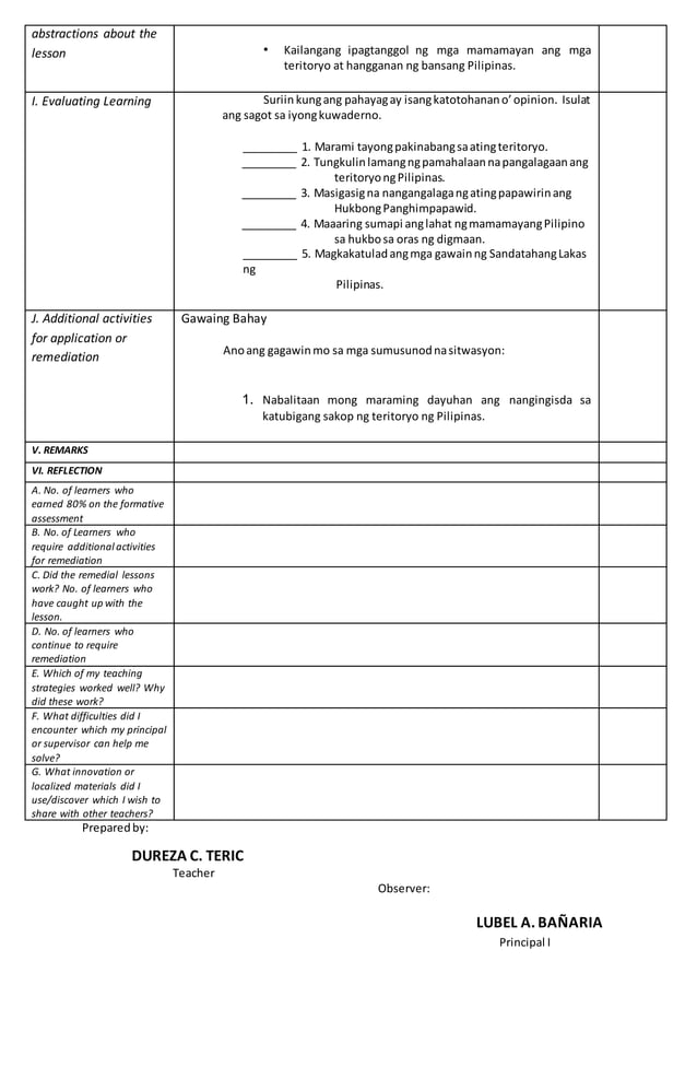 Cot dlp araling panlipunan 6 q3 | DOCX