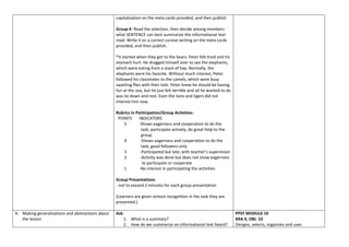 COT_DLP ENGLISH 6_SUMMARIZING INFORMATIONS HEARD BY MASTER TEACHER EVA M. CORVERA.doc
