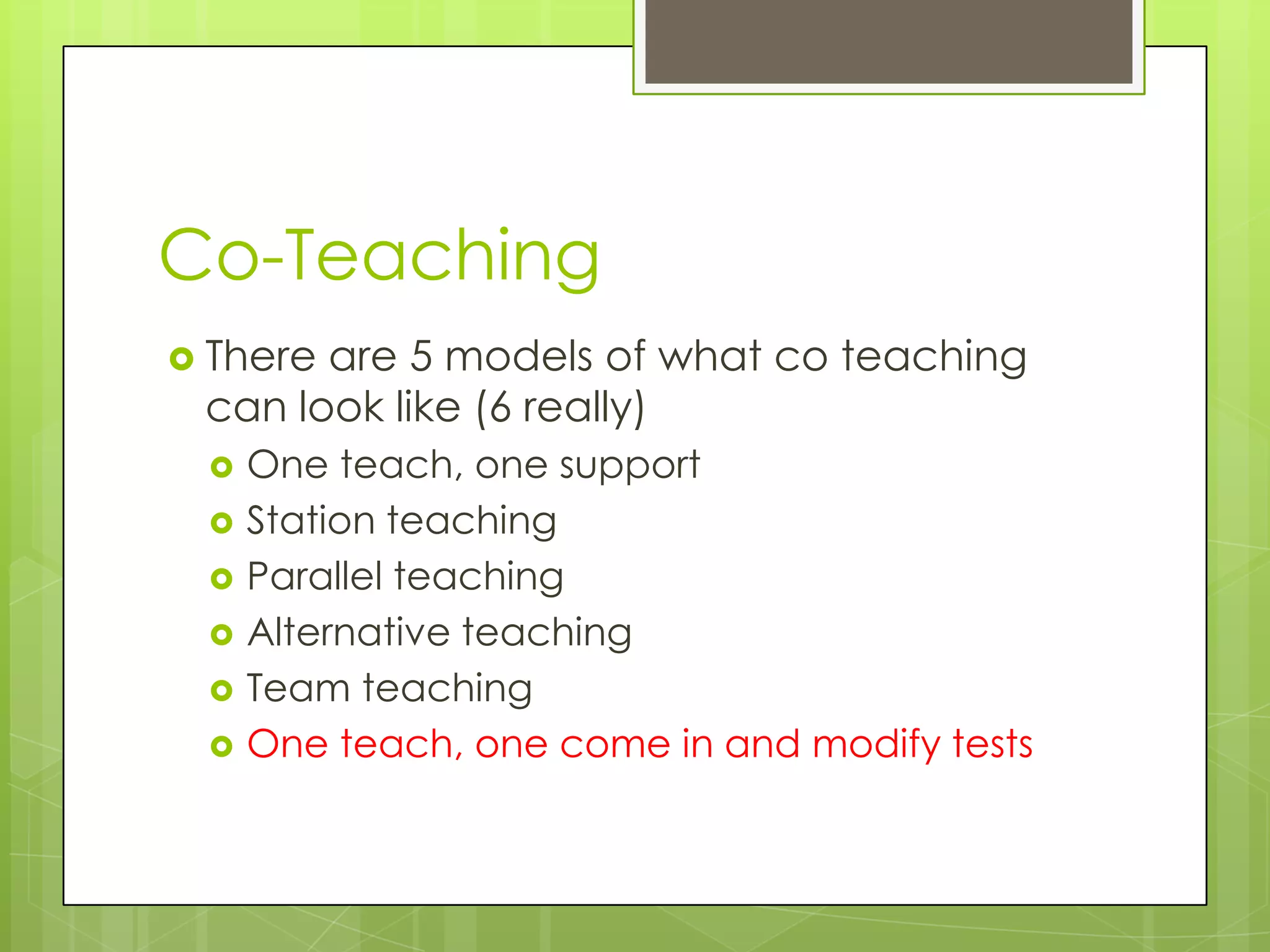 Co teaching | PPTX