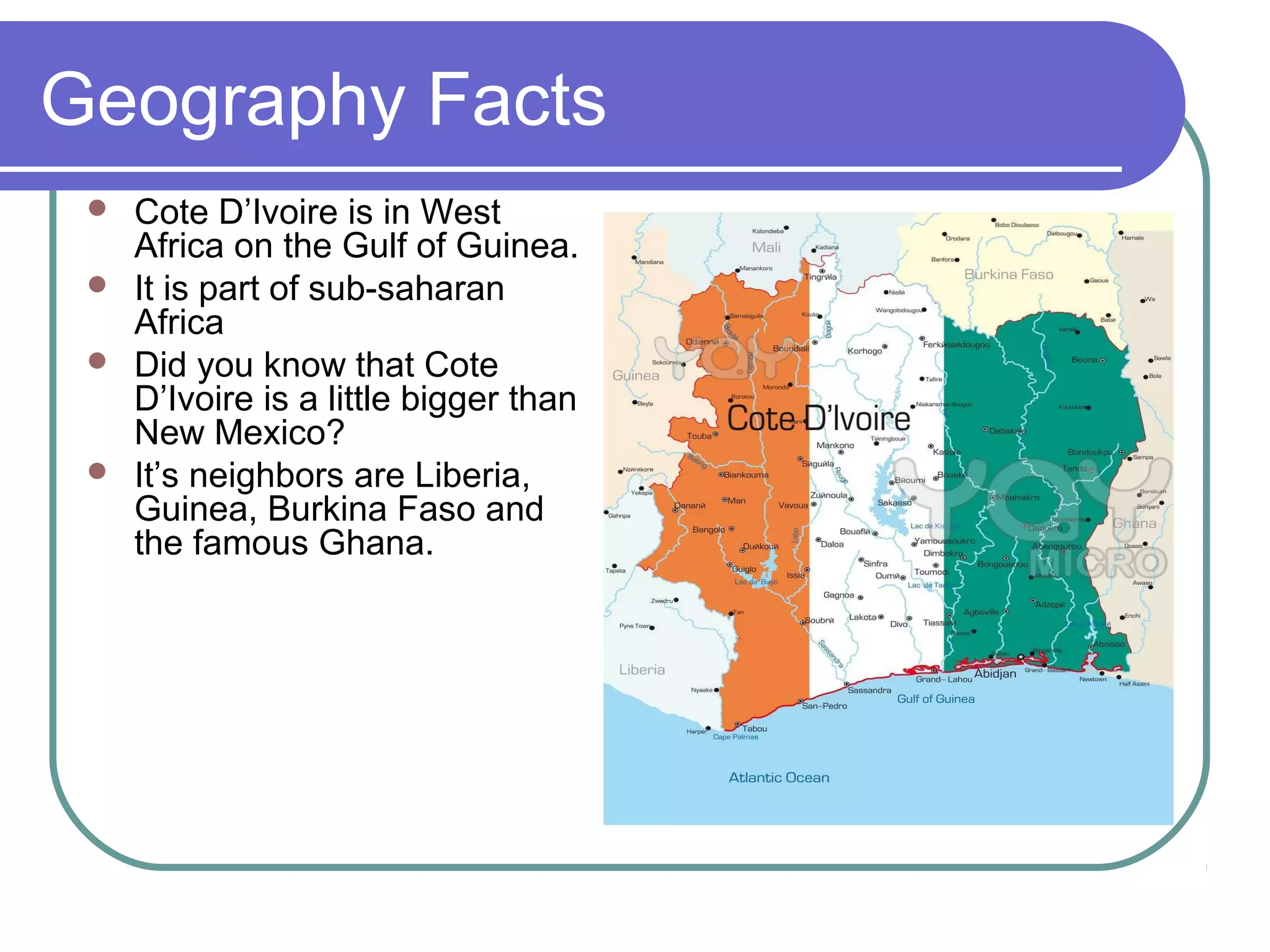 Cote d'ivoire project final | PPT | Africa Travel | Travel Locations