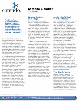 Cotendo Cloudlet Datasheet | PDF