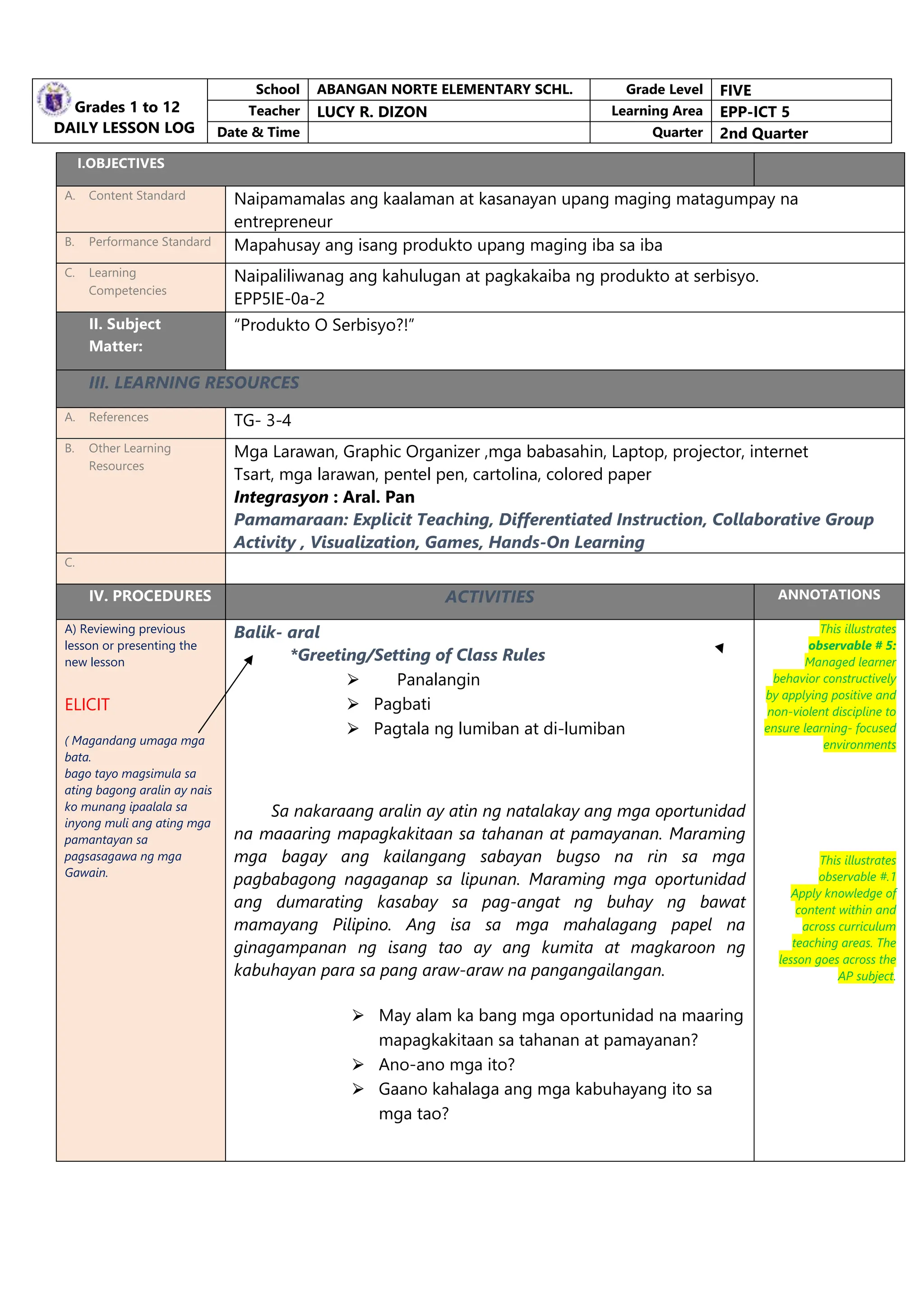 cot EPP 5 ICT serbisyo at produkto.docx