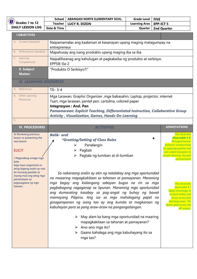 cot EPP 5 ICT serbisyo at produkto.docx