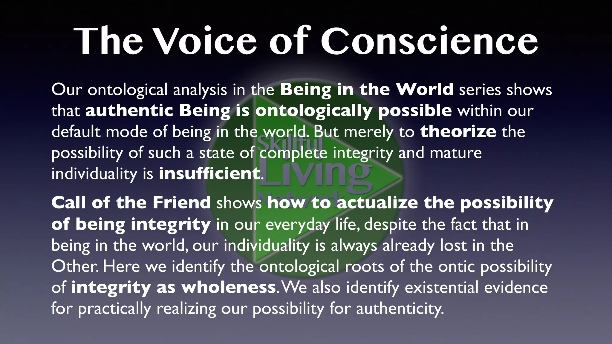 Call of the Friend 2: Conscience | PPT