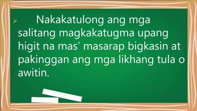 COT Powerpoint presentation Fil 1 Quarter 4 (Natutukoy ang mga salitang ...