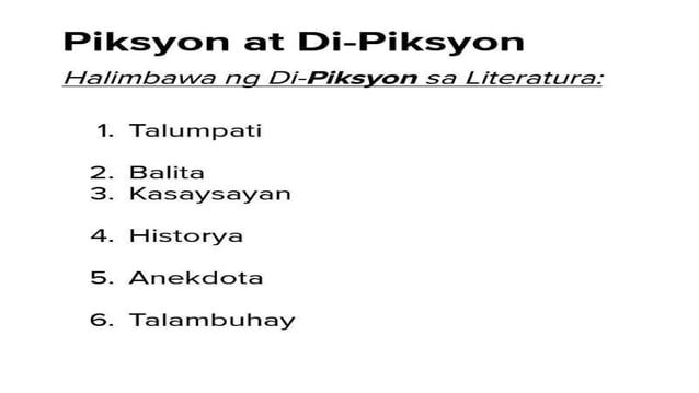 FILIPINO 6 Pikyon at di piksyon COT 4th | PPTX