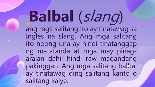 COT FILIPINO 8 mga salitang impormal sa komunikasyon | PPTX