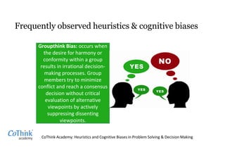 Cothink academy heuristics and cognitive biases | PPT
