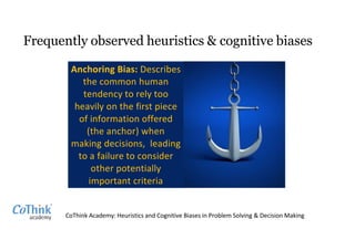 Cothink academy heuristics and cognitive biases | PPT