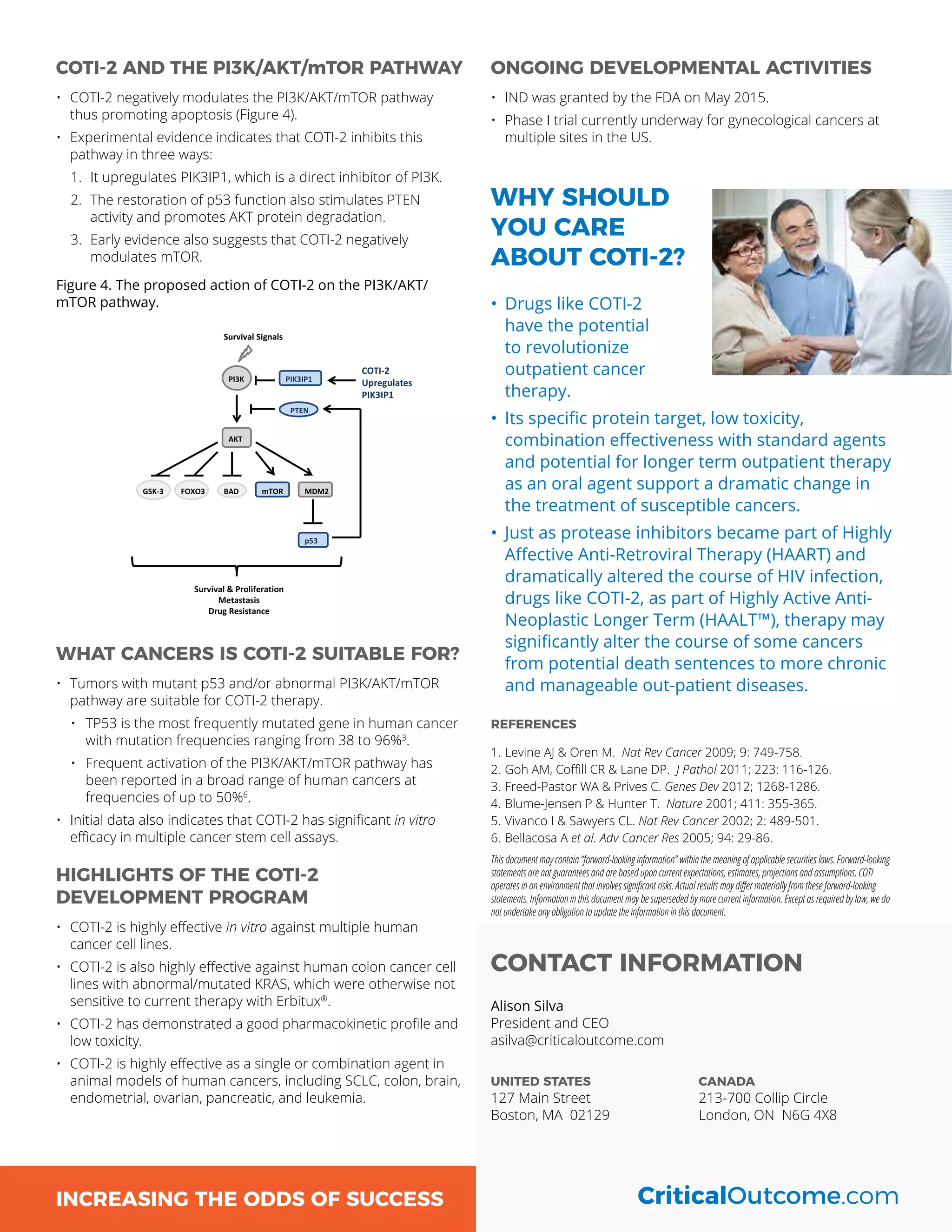 COTI-2 Fact Sheet | PDF
