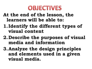 COT IS MEDIA AND INFORMATION LITERACY visual media and information.pptx