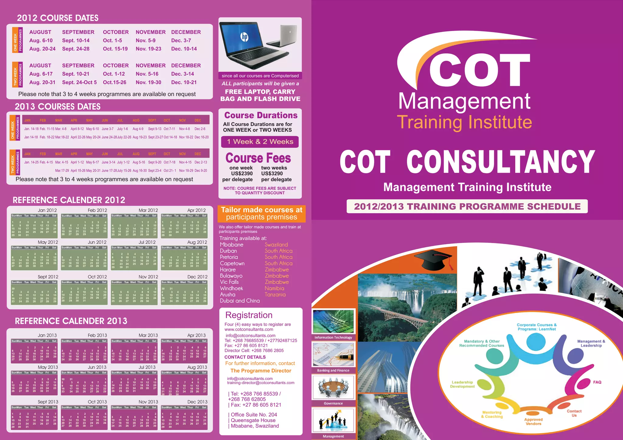 COT MANAGEMENT TRANING CALENDER | PDF