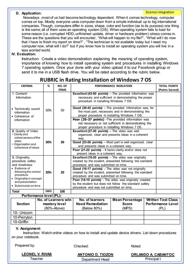 TLE ICT CSS 10 Cot lesson plan1 | DOCX