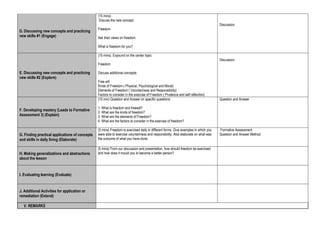 Lesson Plan Introduction to Philosophy of the Human Person | DOCX