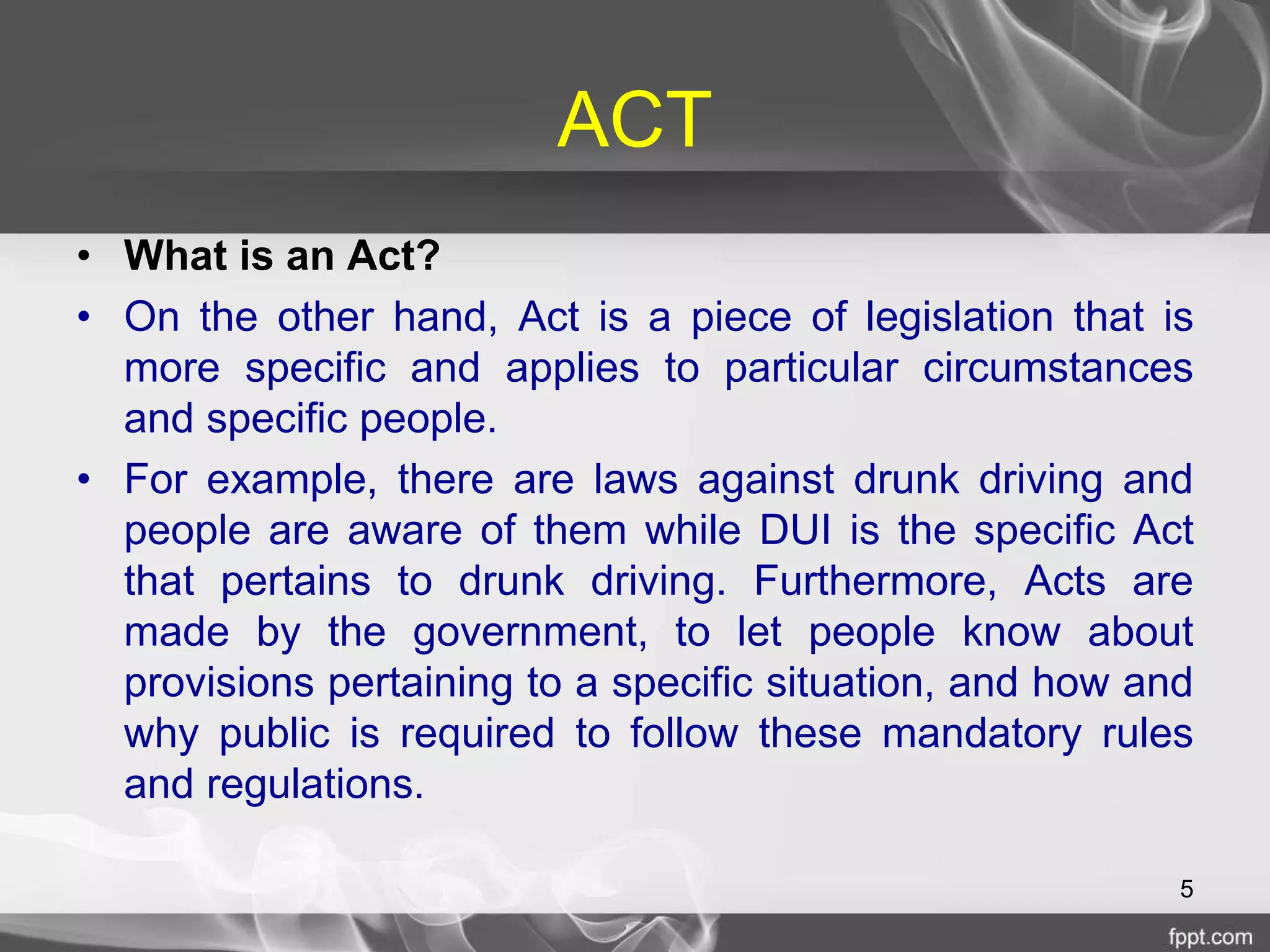 CIGARETTE AND OTHER TOBACCO PRODUCTS ACT, (COTPA) | PPTX