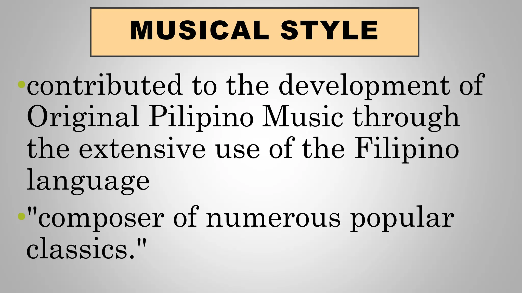 Philippine Contemporary Filipino Composers | PPTX