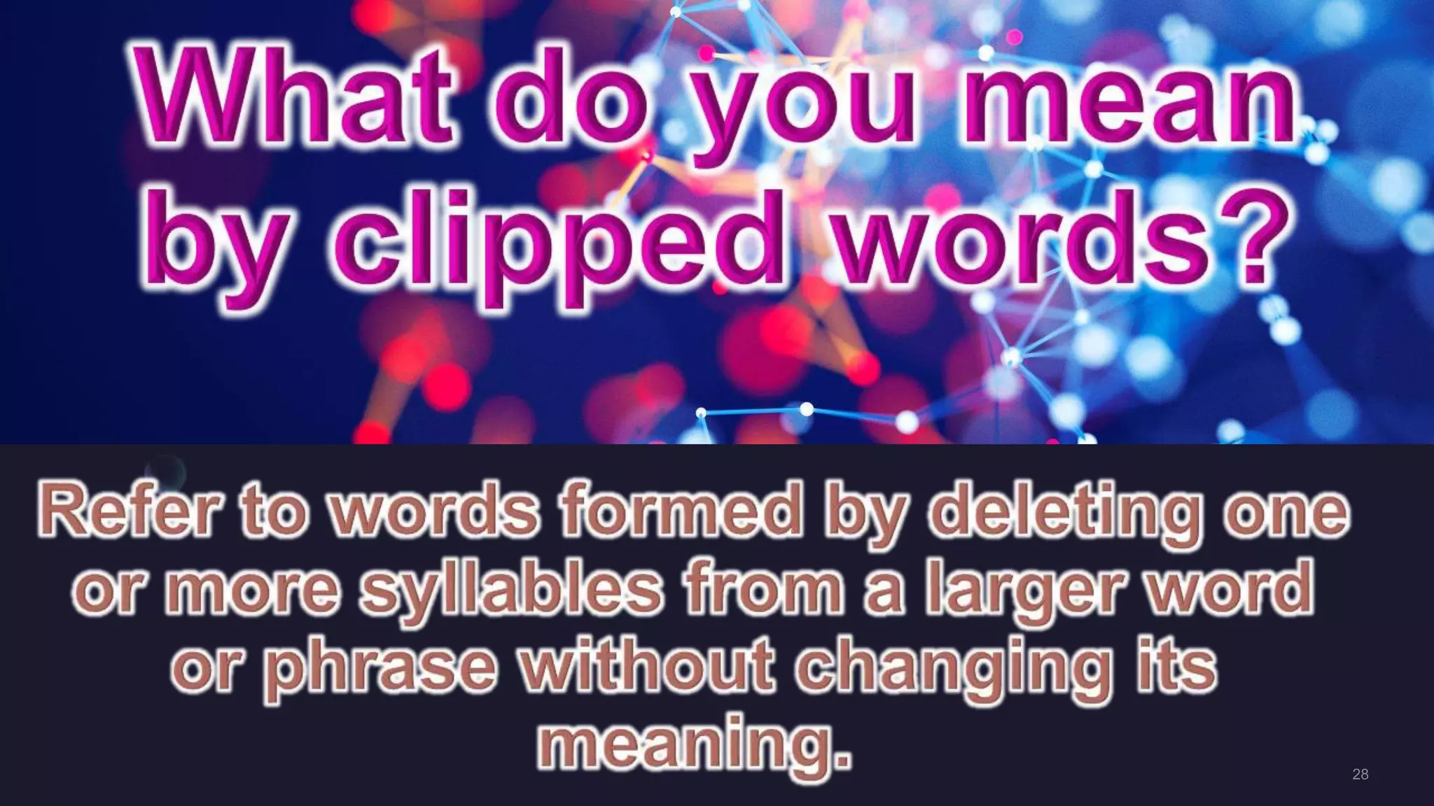 COT PPT 2023 - English 5 ( Unfamiliar clipped words).pptx