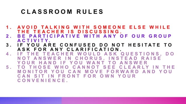 COT PowerPoint slides for students as visual aid | PPT