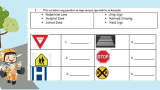 Mga Senyas sa Karsada (Traffic and Road Signs) | PPTX