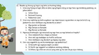 Mga Senyas sa Karsada (Traffic and Road Signs) | PPTX