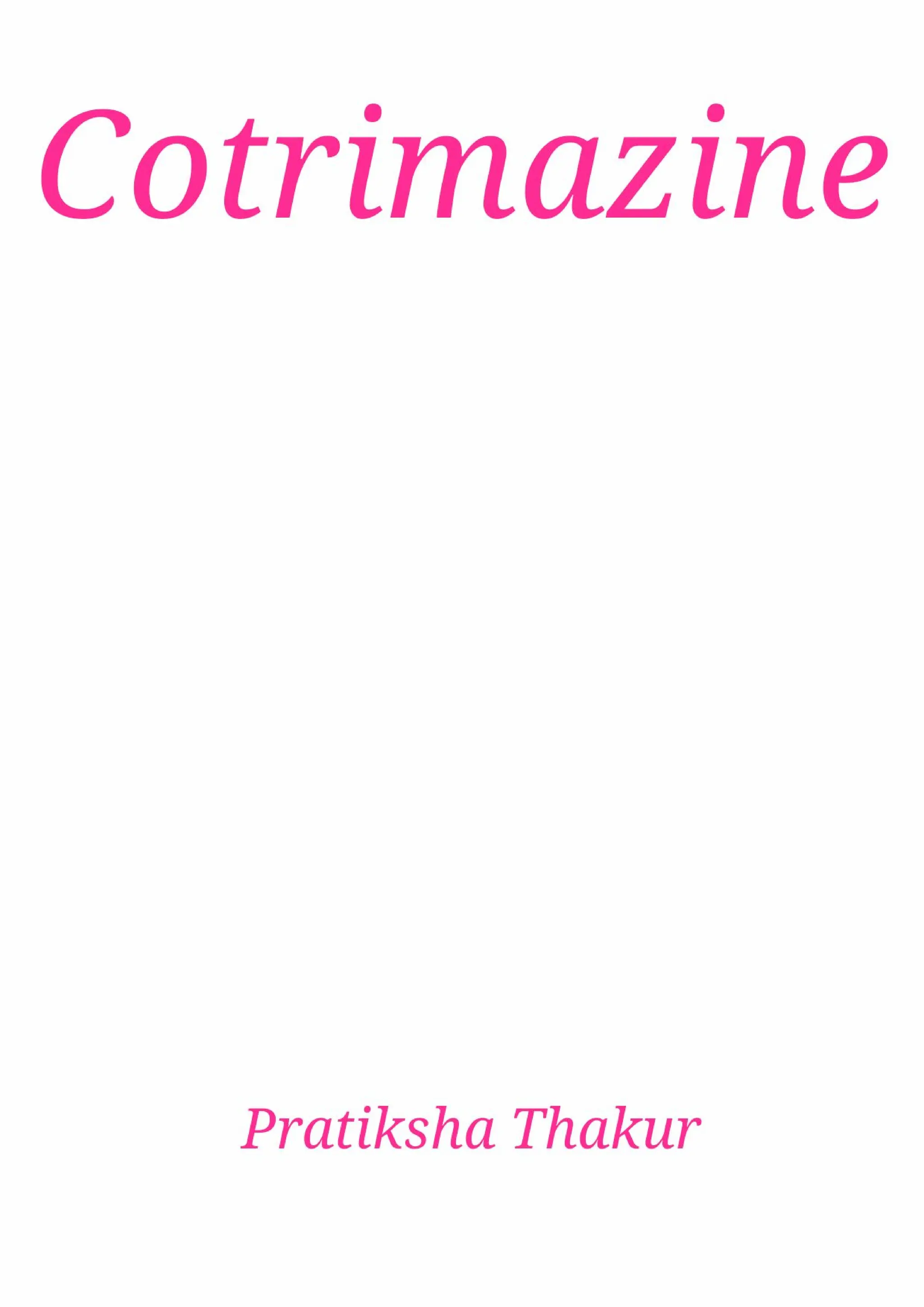 Cotrimazine | PDF | Pharmaceutical Drugs | Medical Health