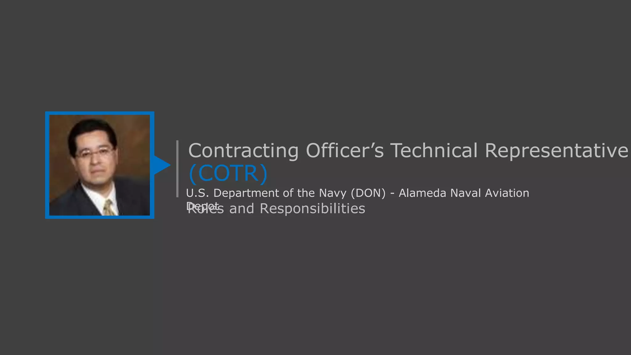 U.S. Department of the Navy - Contracting Officer's Technical ...