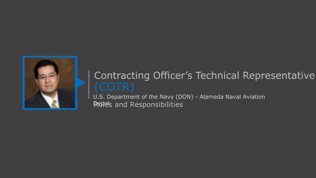 U.S. Department of the Navy - Contracting Officer's Technical ...