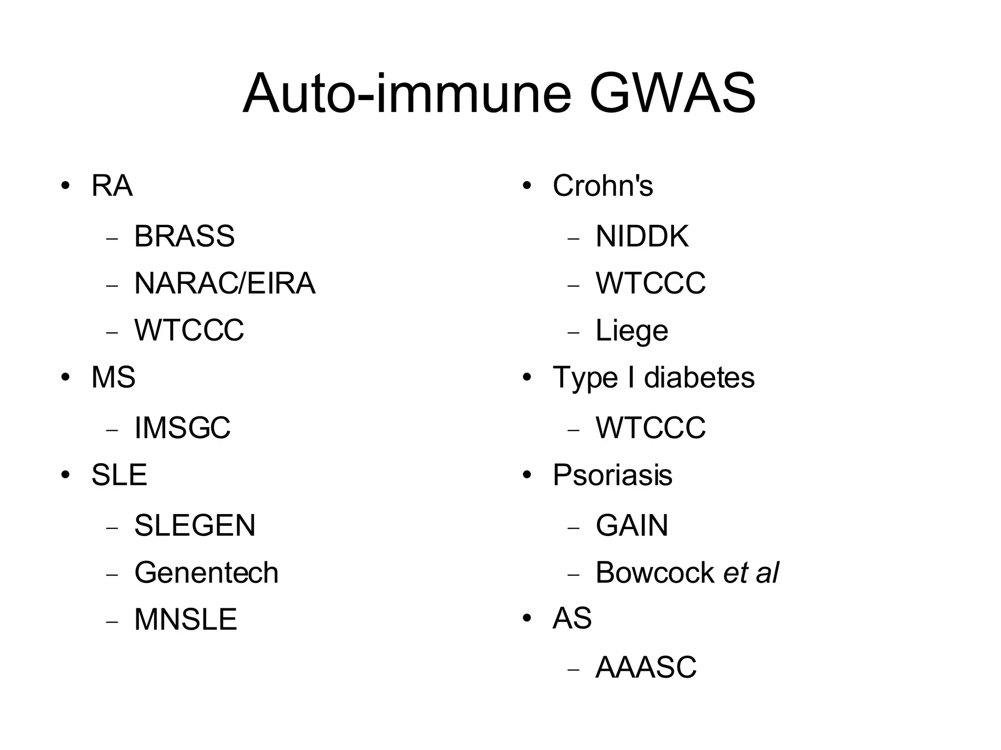 Common genetic association in autoimmune diseases | PPT