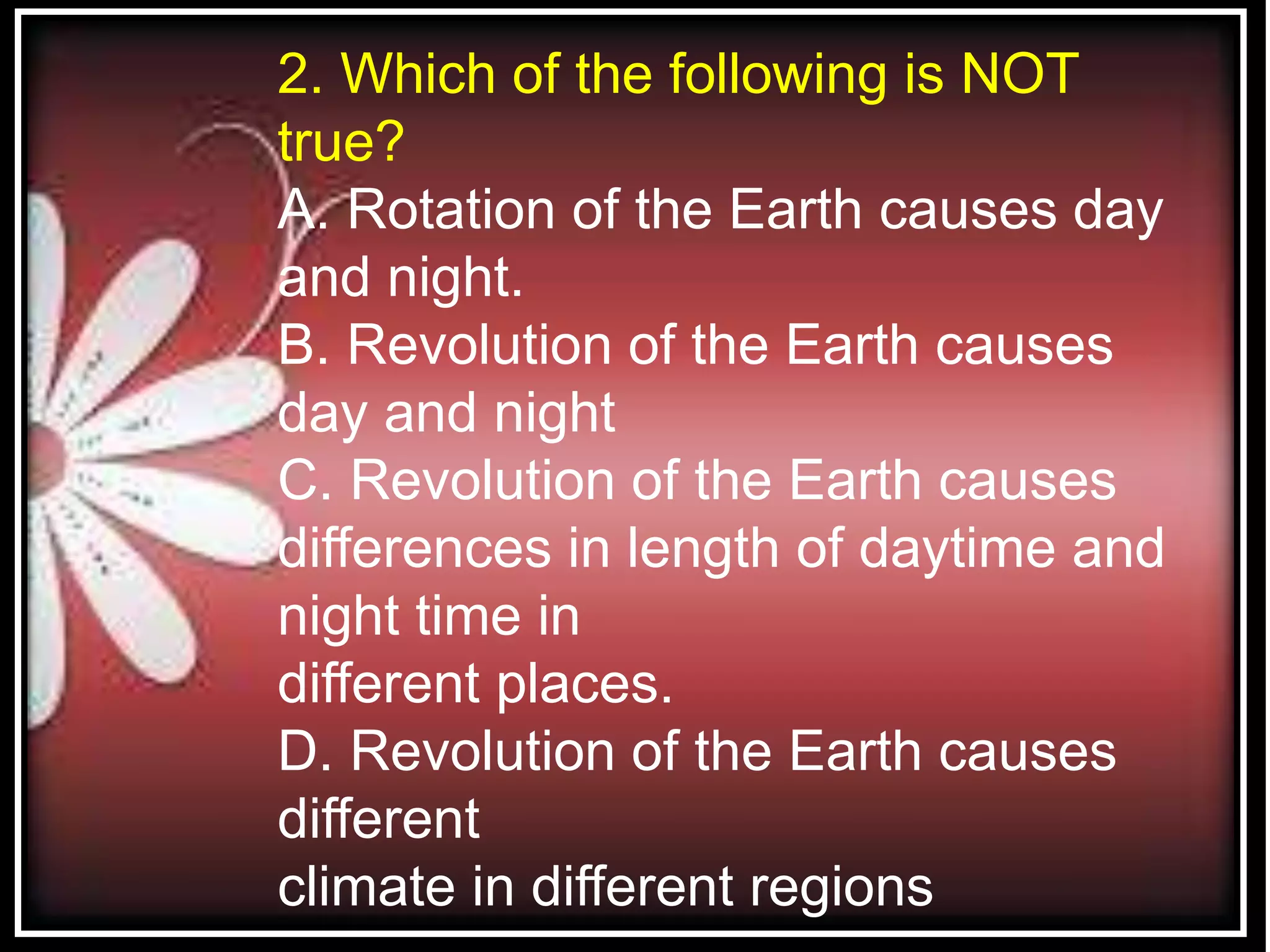 Cot science rotation and revolution of the earth | PPTX