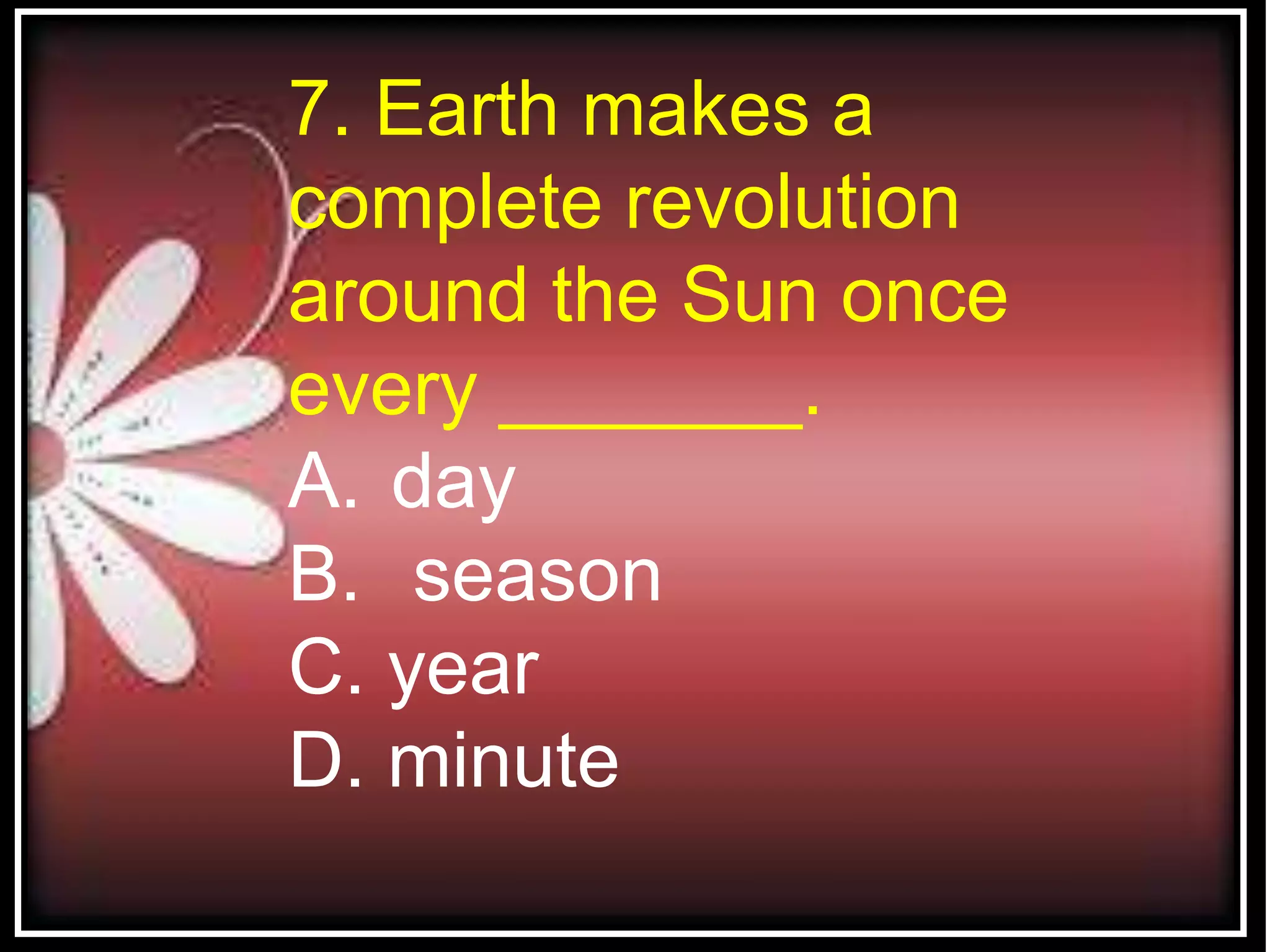 Cot science rotation and revolution of the earth | PPTX
