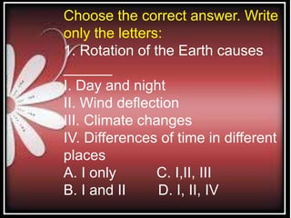 Cot science rotation and revolution of the earth | PPTX