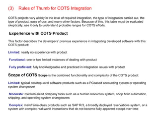 Cots integration | PPT