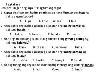 Cot slide pagpapalit at pagdadaragdag ng mga tunog ubang makabuo ng bagong salita sa filipino 3 ...