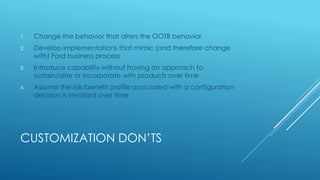 COTS vs Custom vs configuration document | PDF