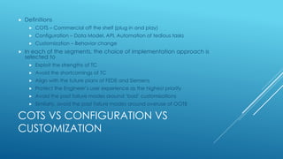 COTS vs Custom vs configuration document | PPT