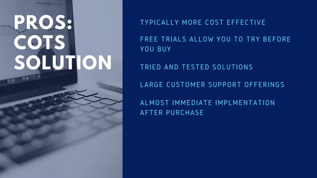 Cots vs Custom Software Development | PPT