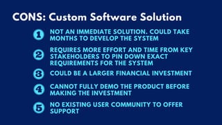 Cots vs Custom Software Development | PPT