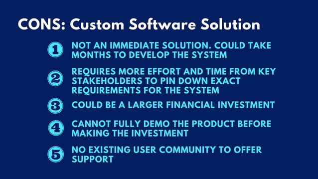 Cots vs Custom Software Development | PPT