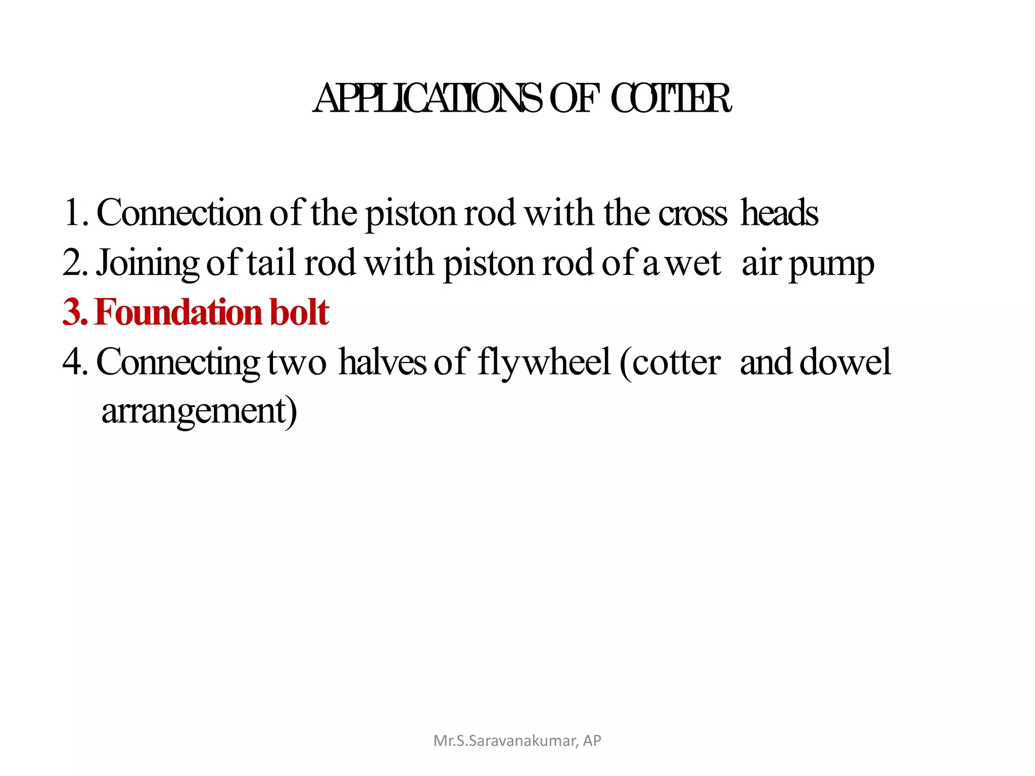 Socket and Spigot Cotter joint | PPTX