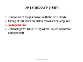 Socket and Spigot Cotter joint | PPTX