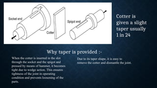 cotter joint design for mechanical engineers | PPTX