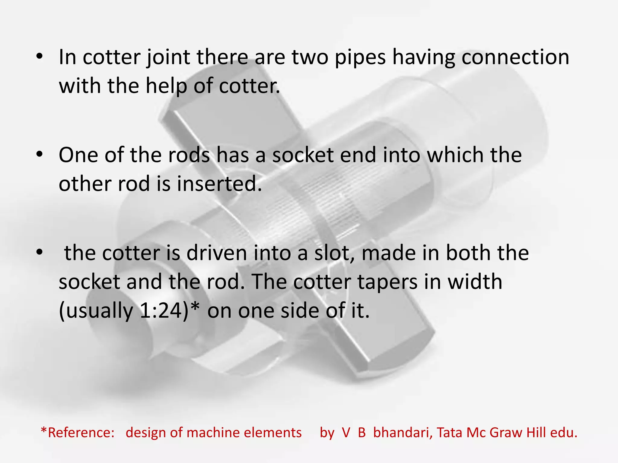 Cotterjointknucklejoint description and working | PPTX