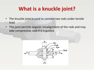 Cotterjointknucklejoint description and working | PPTX