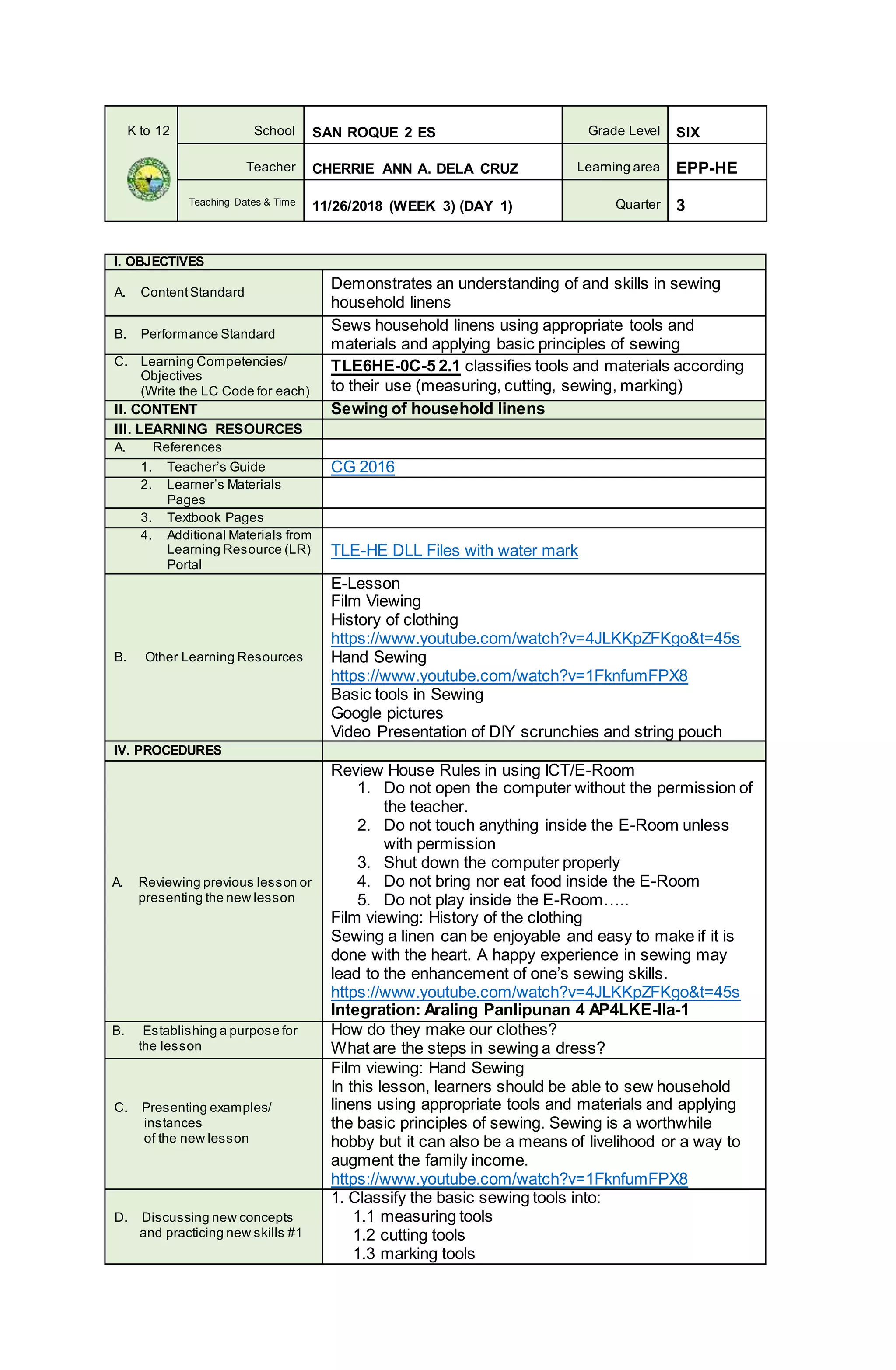 Cot tle he 6 week 6 | DOCX
