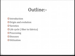 Cotton as a fibre crop | PPTX